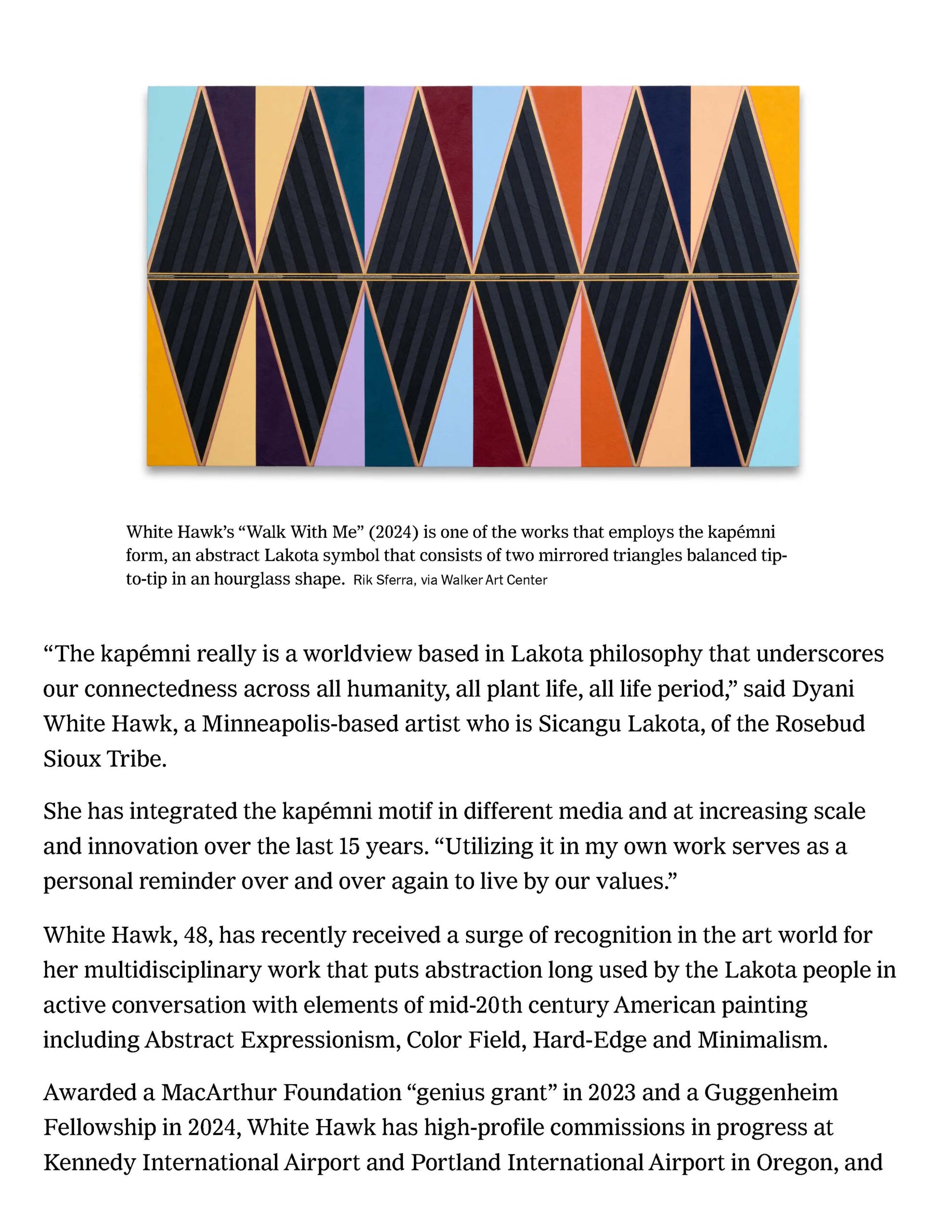 Dyani White Hawk Explores Links Between Indigenous Motifs and Abstract ...